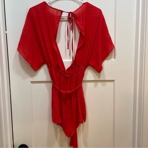 Forever 21 | Swim | Nwot Forever 2 Red Swimsuit Cover Up | Poshmark